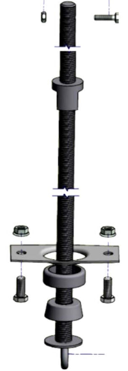 Draper Replacement All-Thread Kit - Basketball Products International